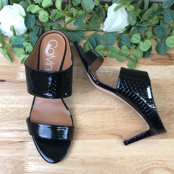 Calvin Klein | Shoes | Calvin Klein Cecily Black Dress Sandal | Poshmark